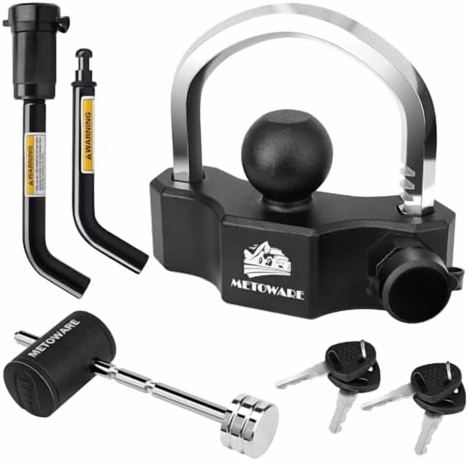 Heavy Duty Trailer Coupler Lock Set - Universal Trailer Ball Lock, 1/2 ...