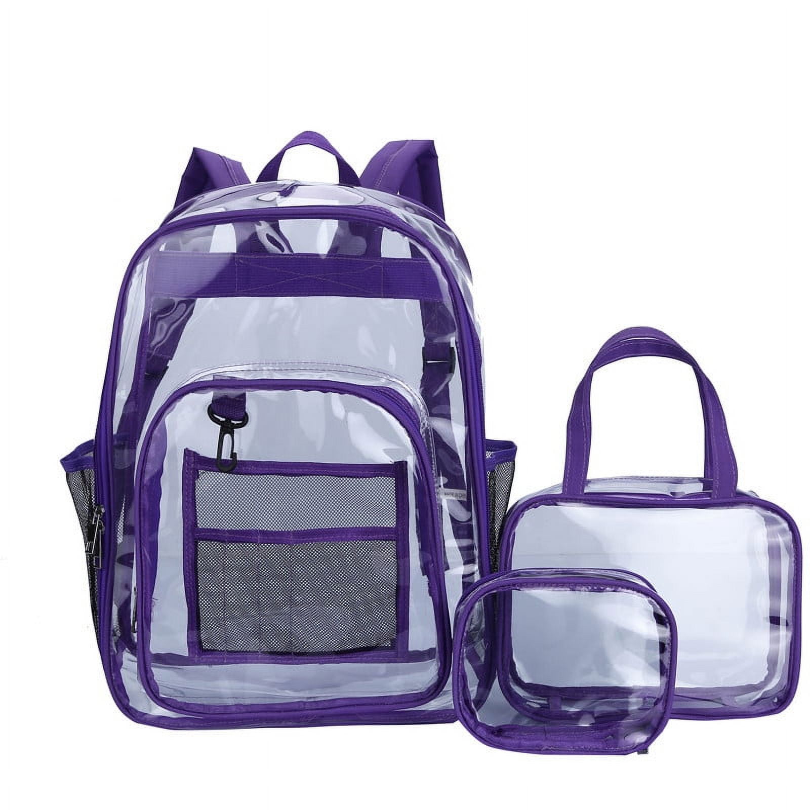 Heavy Duty Transparent Clear Backpack See Through Backpacks for School ...