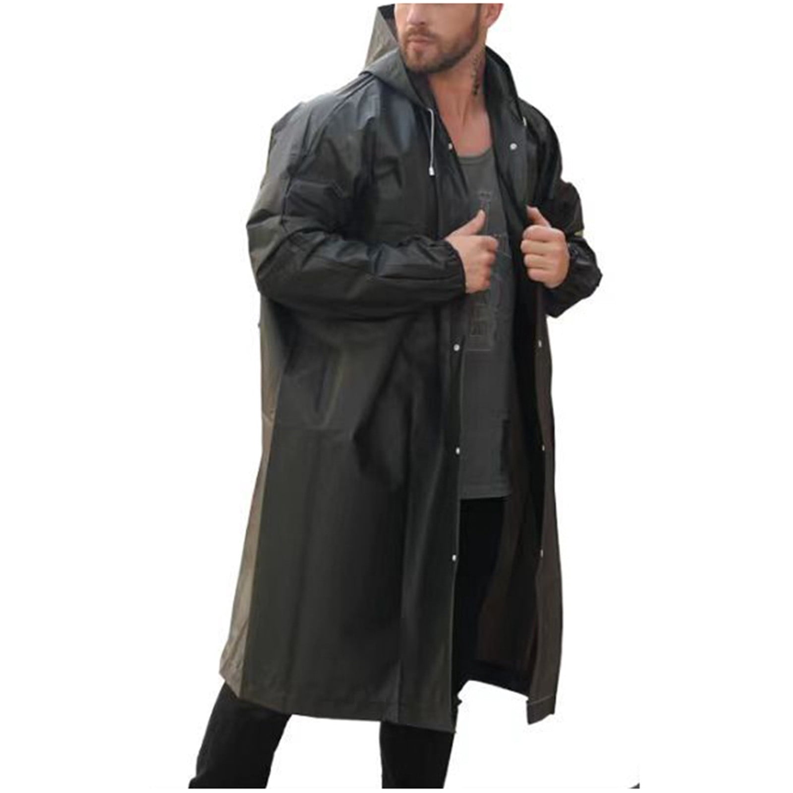 Heavy-Duty Transparent EVA Adult Raincoat for Outdoor Travel Camping ...