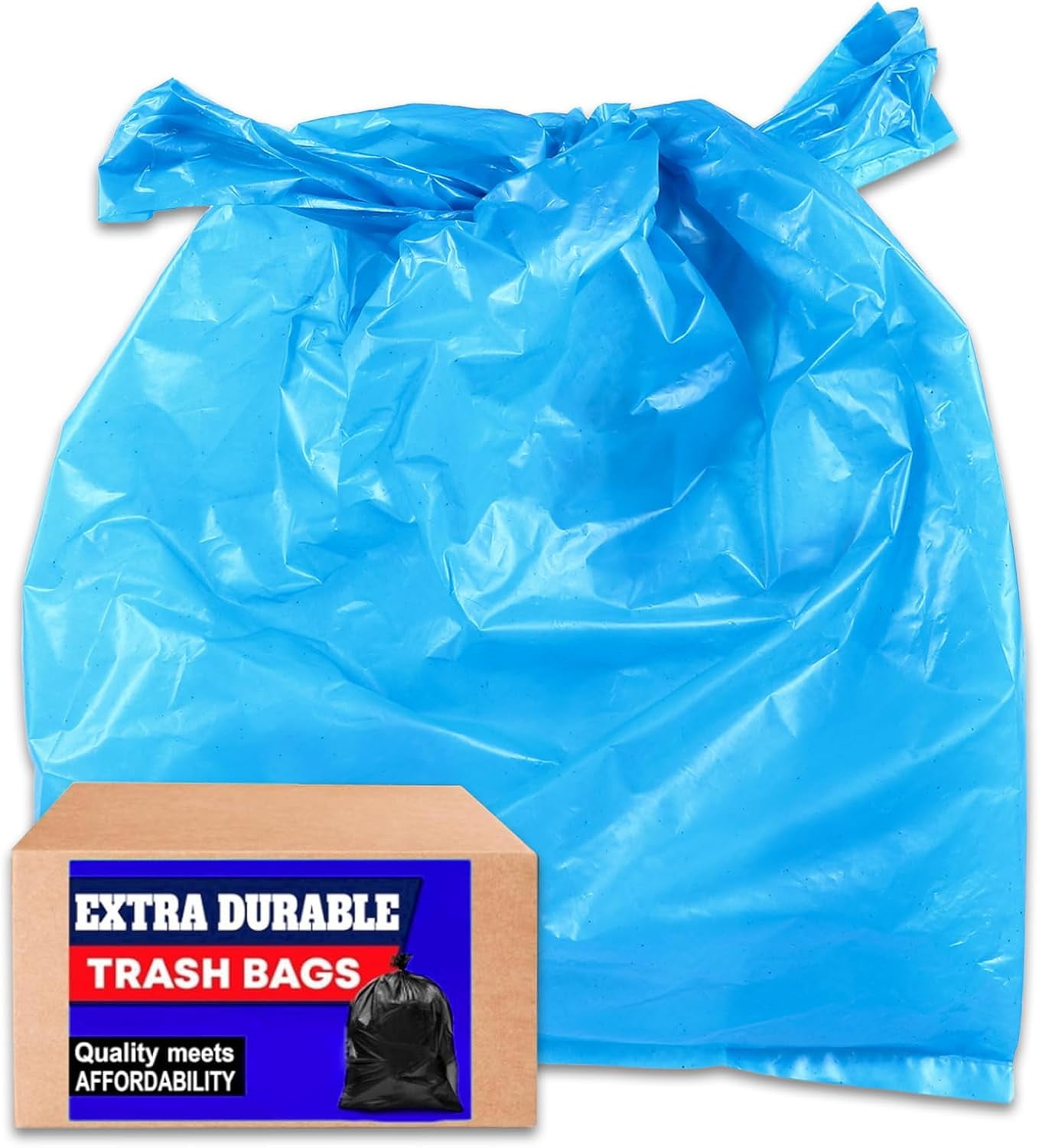 Heavy Duty Trash Bags - Extra-Strong, Tear-Resistant, High Density ...
