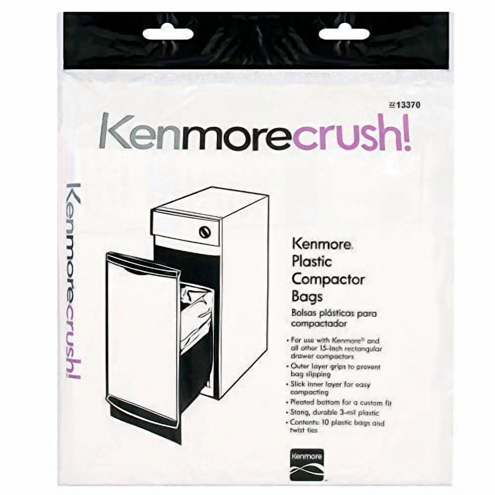 Heavy Duty Trash Compactor Bags - 60 Count - Fits All 15-inch ...