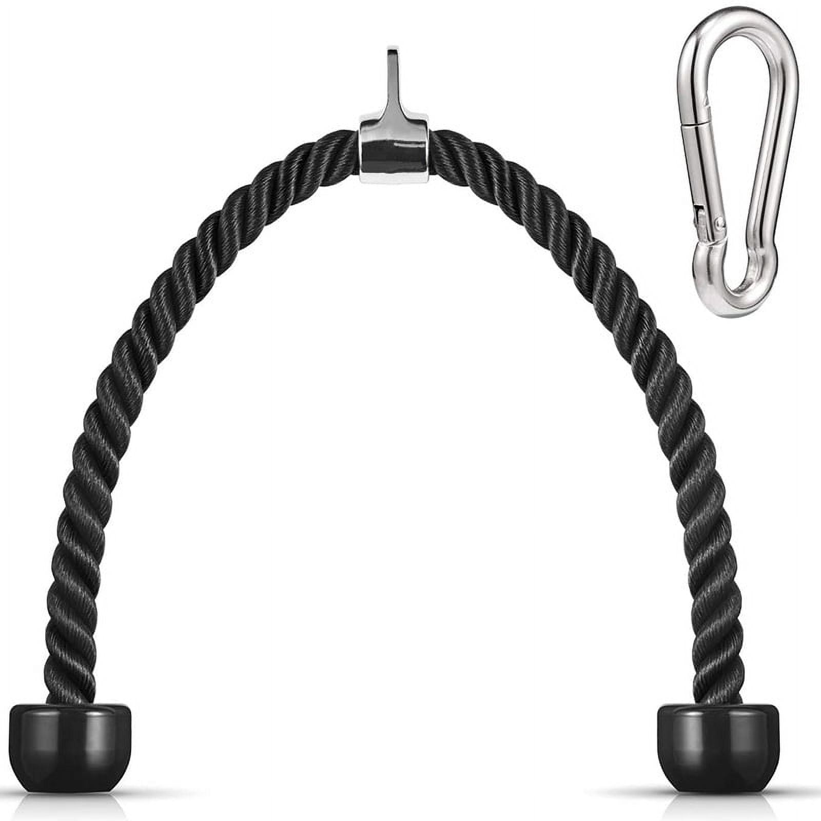 Heavy Duty Tricep Pull Down Rope 36 Inches with Snap Hook, Fitness ...