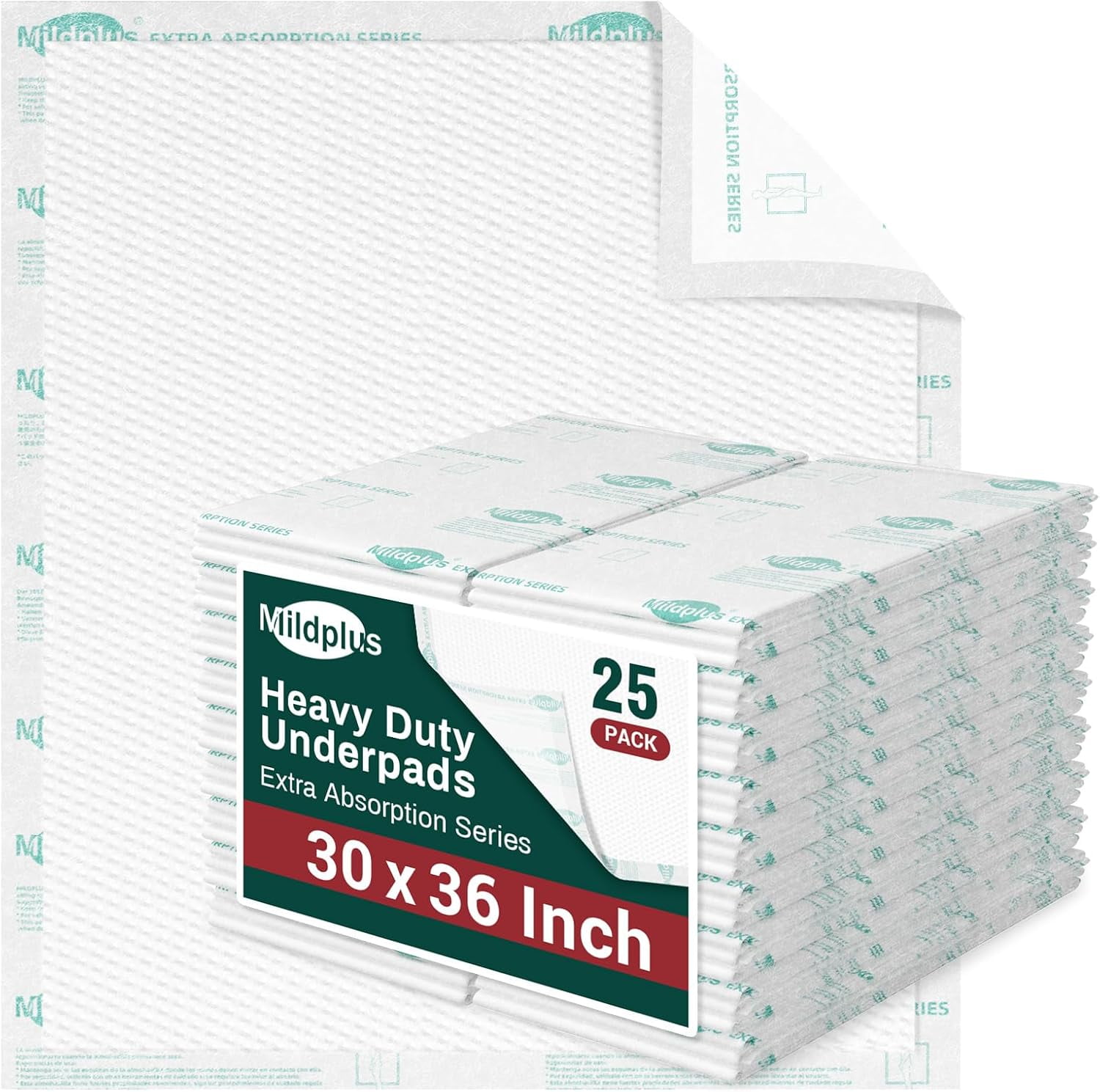 Heavy Duty Underpads 30"X36", 25 Count, Ultra Absorbent Chucks Pads 130 ...
