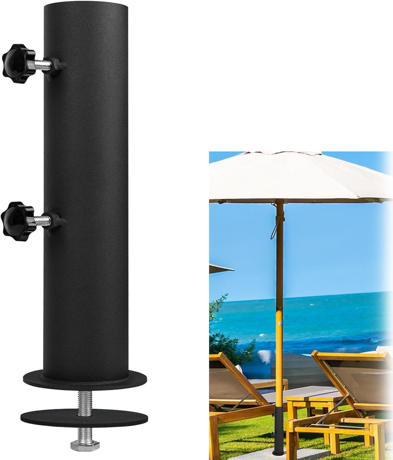 Heavy Duty Universal Granite Umbrella Stand Tube Outdoor, Stone ...