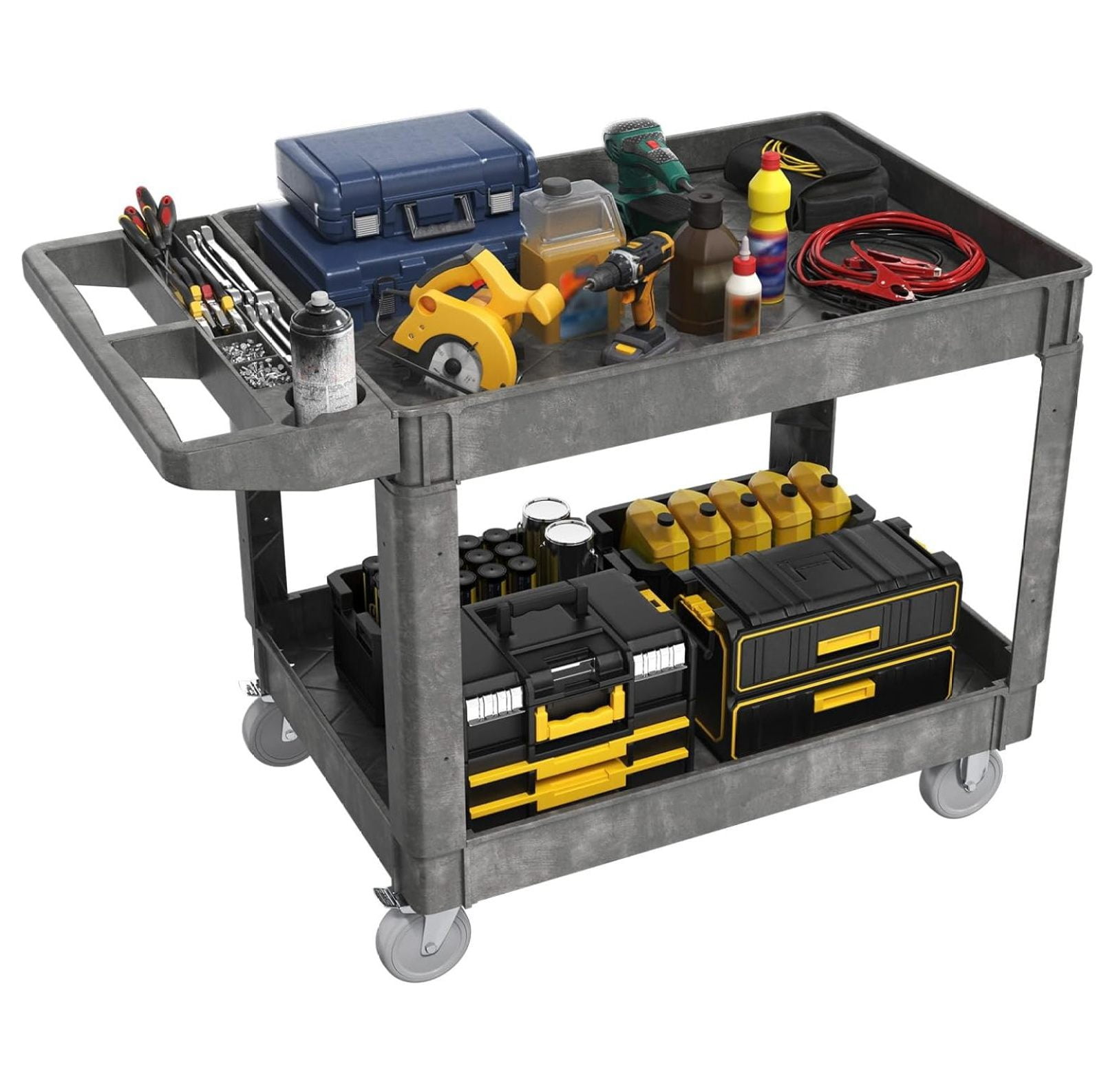 Heavy-Duty Utility Cart Tool Cart, Extra Large Rolling Carts with ...
