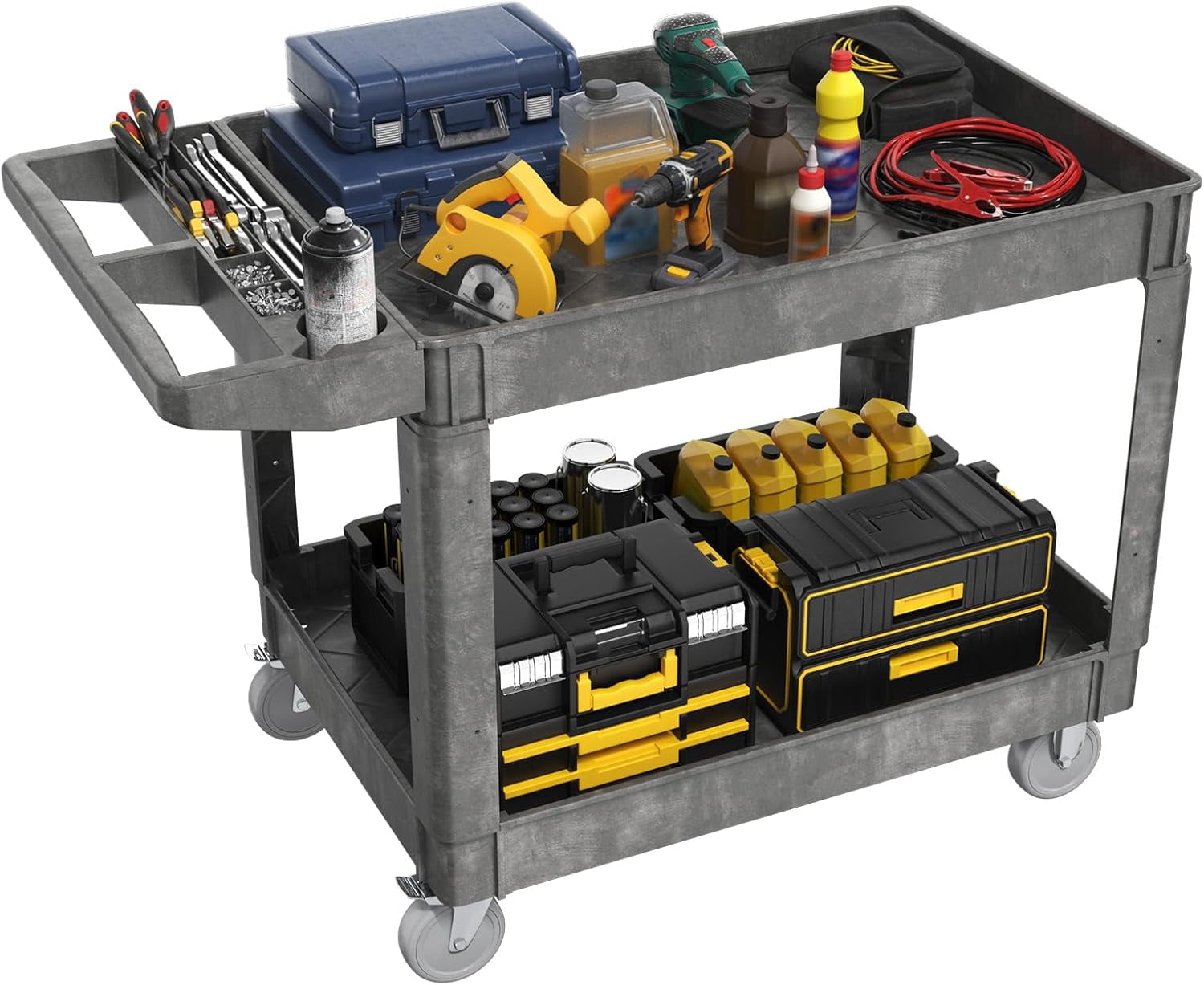 Heavy-Duty Utility Cart Tool Cart, Extra Large Rolling Carts with ...
