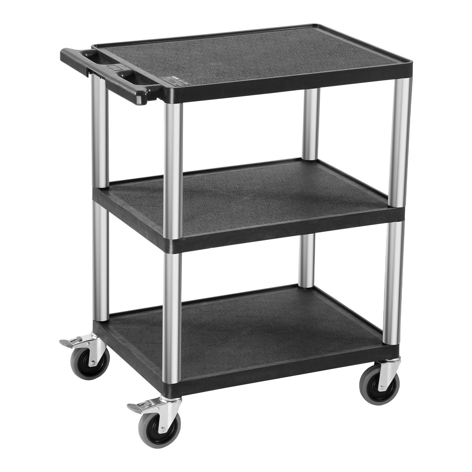 Heavy Duty Utility Cart with 300 lbs Capacity,3-Tier Rolling Service ...