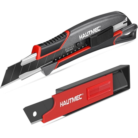 Heavy Duty Utility Knife Box Cutter 18mm In Alluminum Alloy Shell, with ...