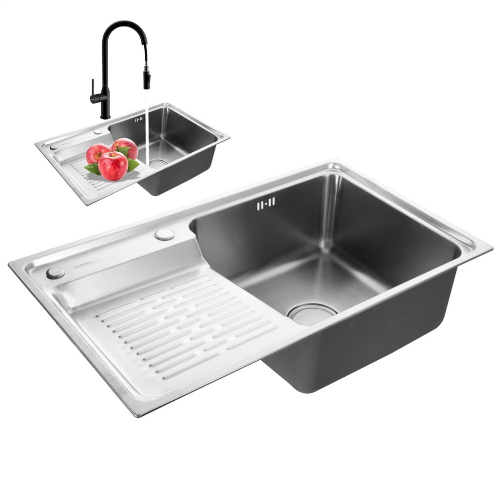 Heavy-Duty Utility Sink 17.7" Easy-Clean Stainless Steel Surfaces ...