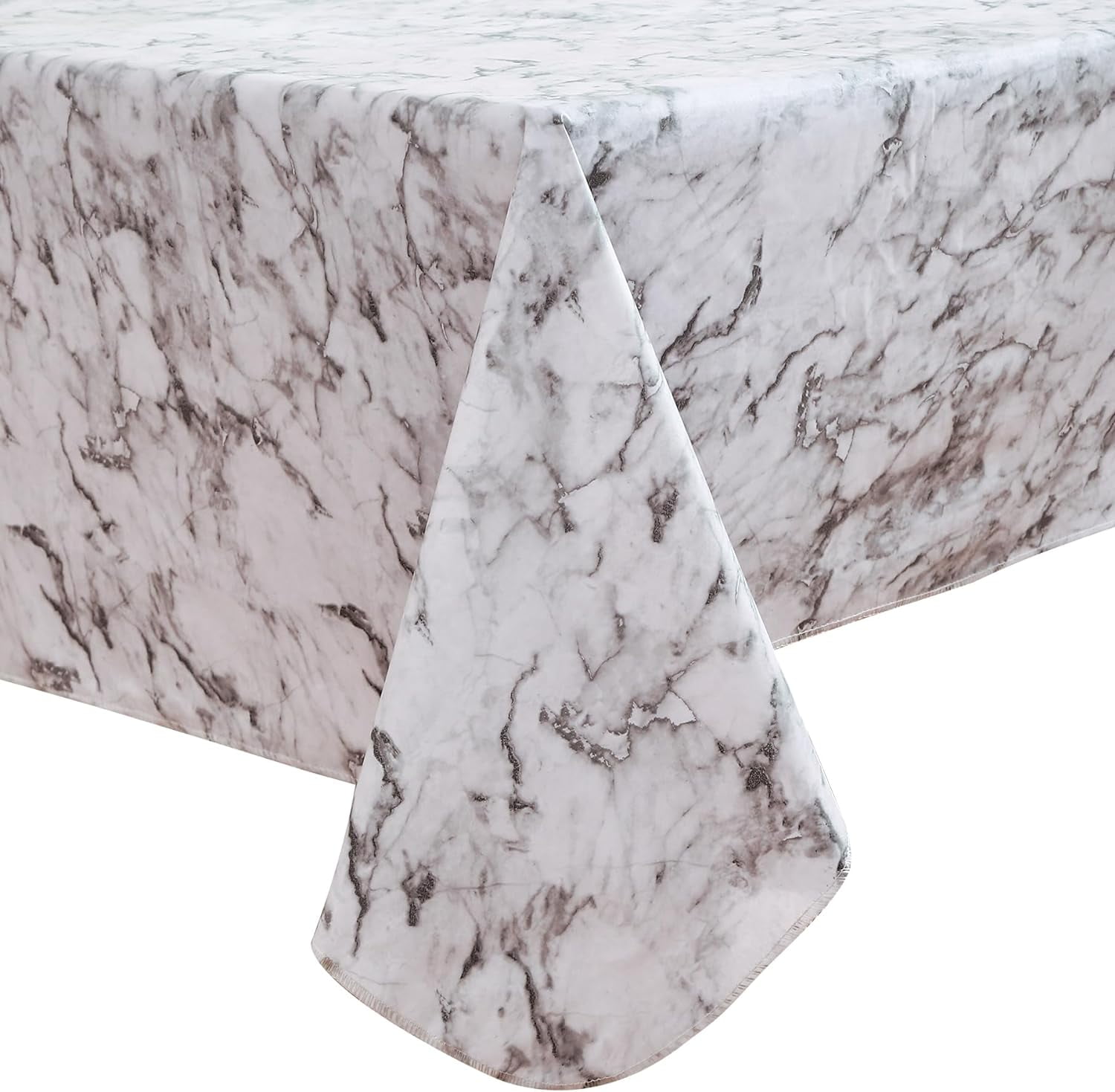 Heavy Duty Vinyl Tablecloth with Flannel Backing Waterproof Oil-Proof ...