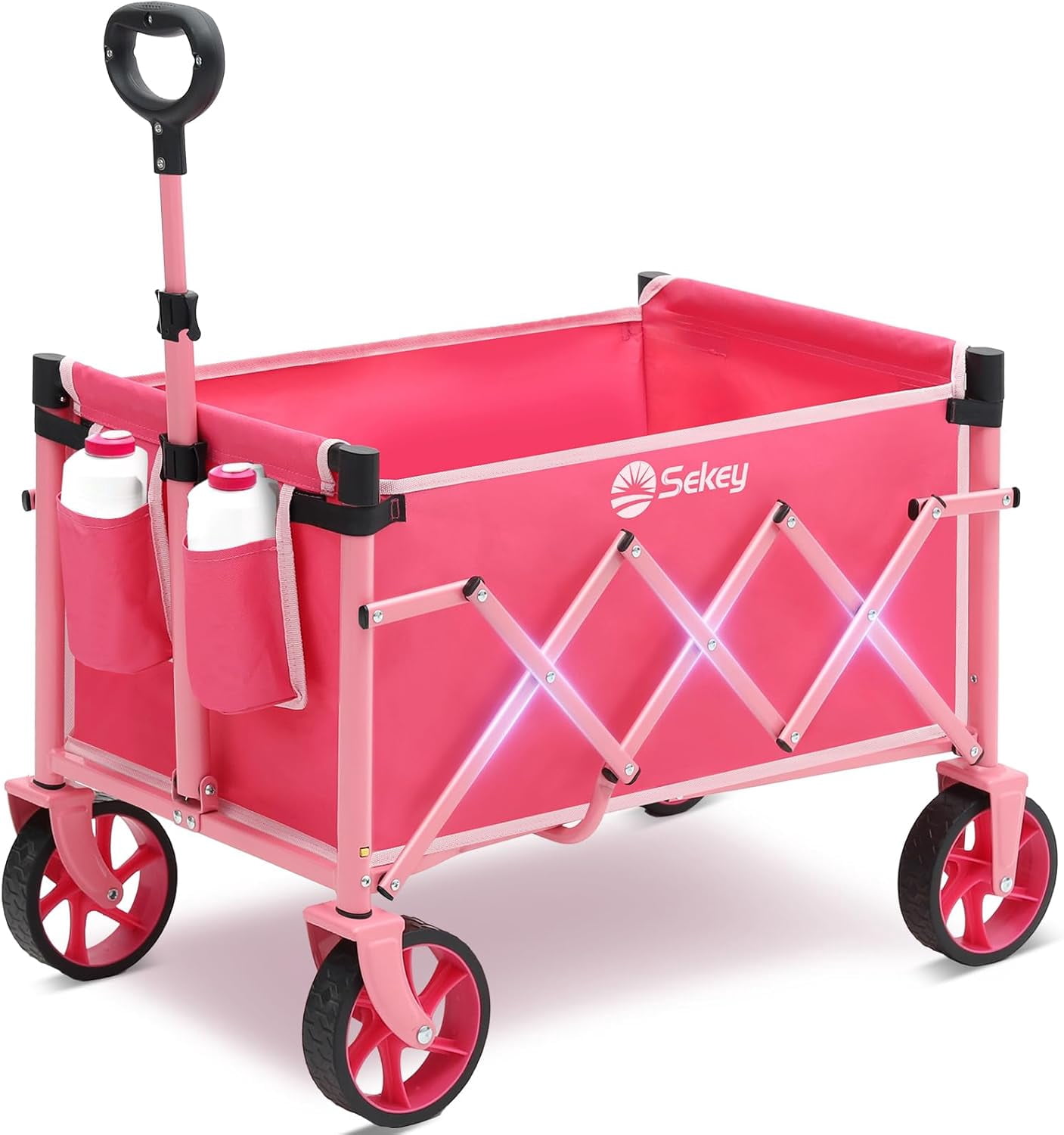 Heavy Duty Wagon with Big Wheels, Foldable Cart with 220LBS Capacity ...