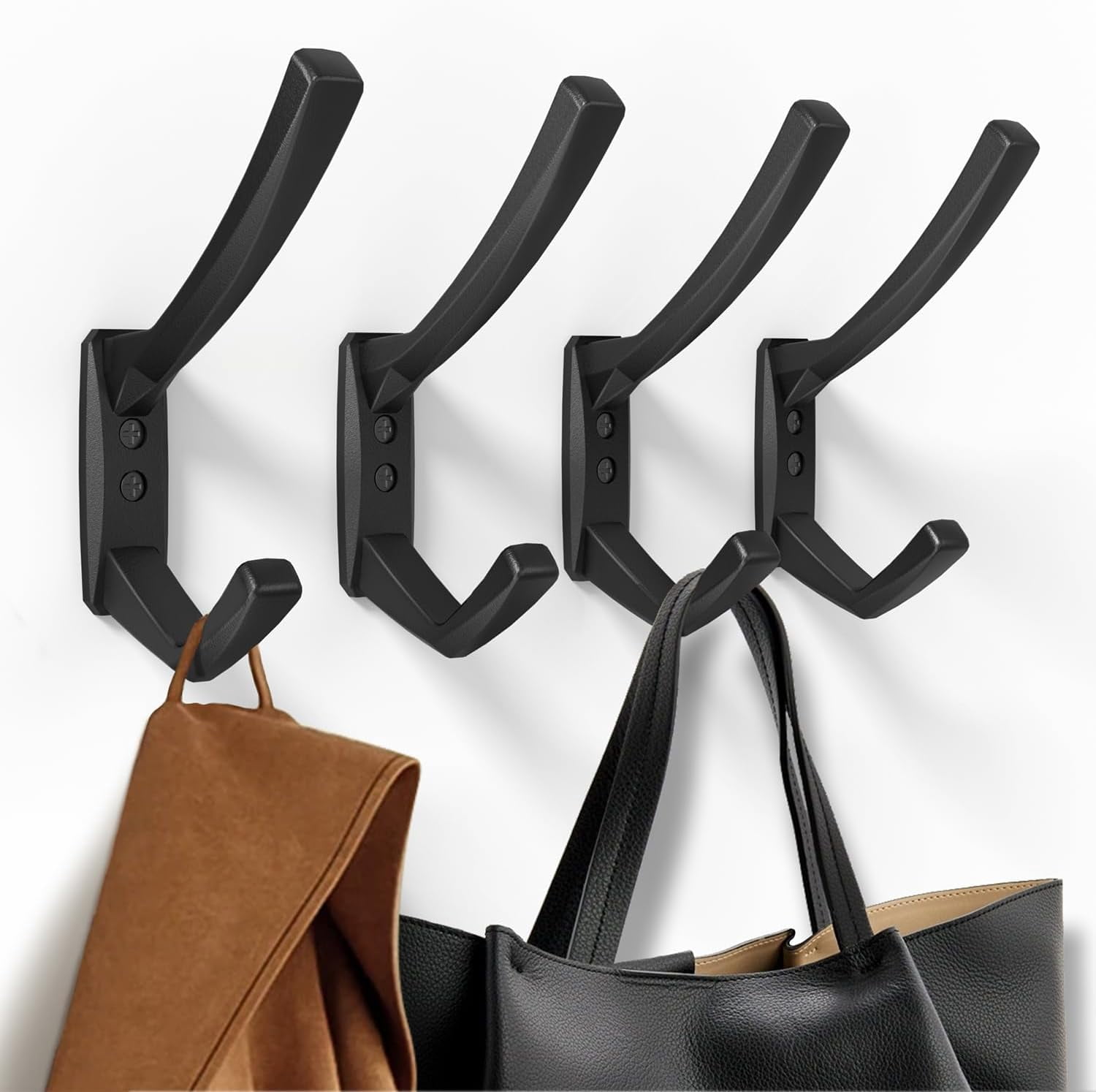 Heavy Duty Wall Hooks, 5.7 Inch Large Coat Hooks, 6 Packs Towel Hooks ...