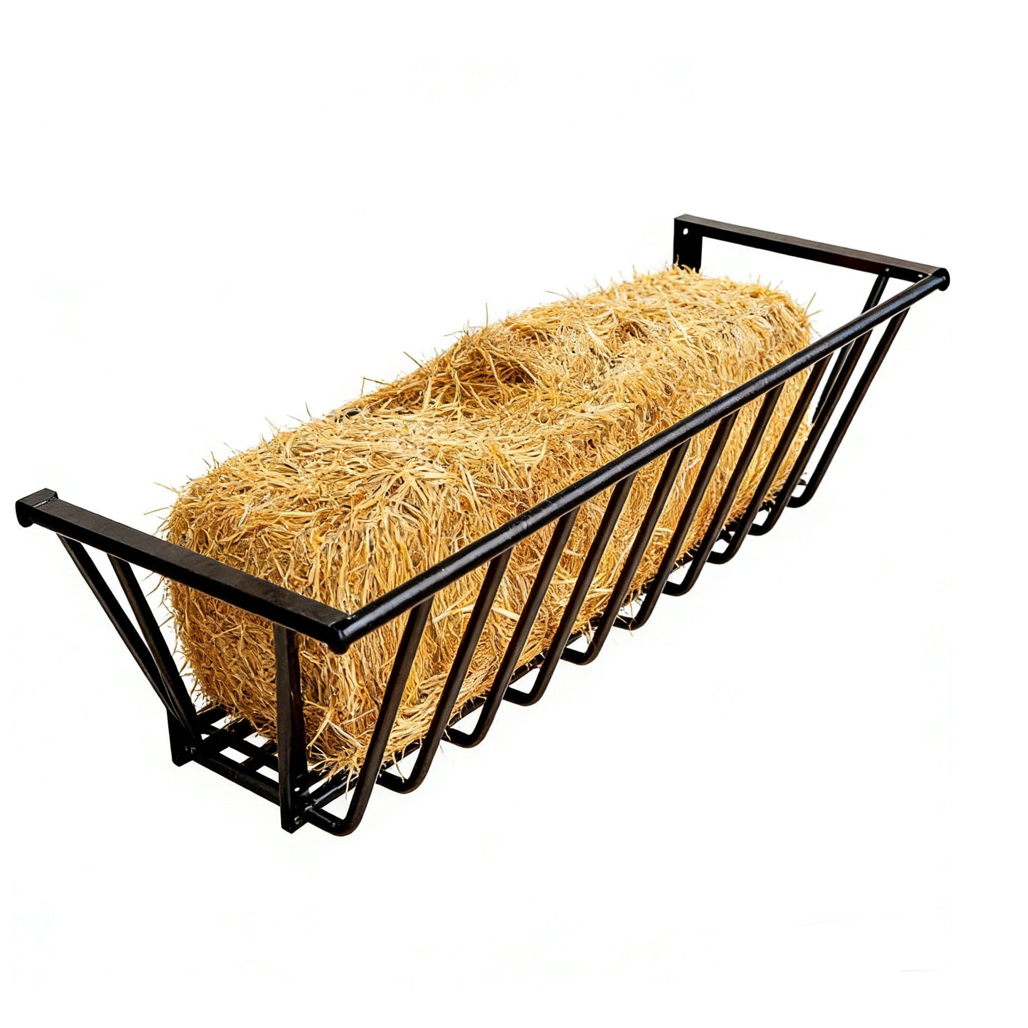 Heavy Duty Wall Mount Hay Rack, 63" Wall Mounted Horse Hay Holder ...
