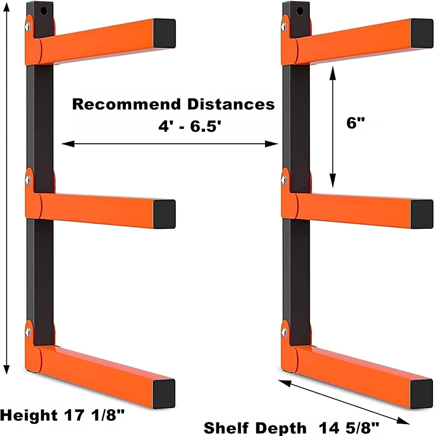 Heavy Duty Wall Mount Lumber Storage for Garage, Overhead Wood Storage ...