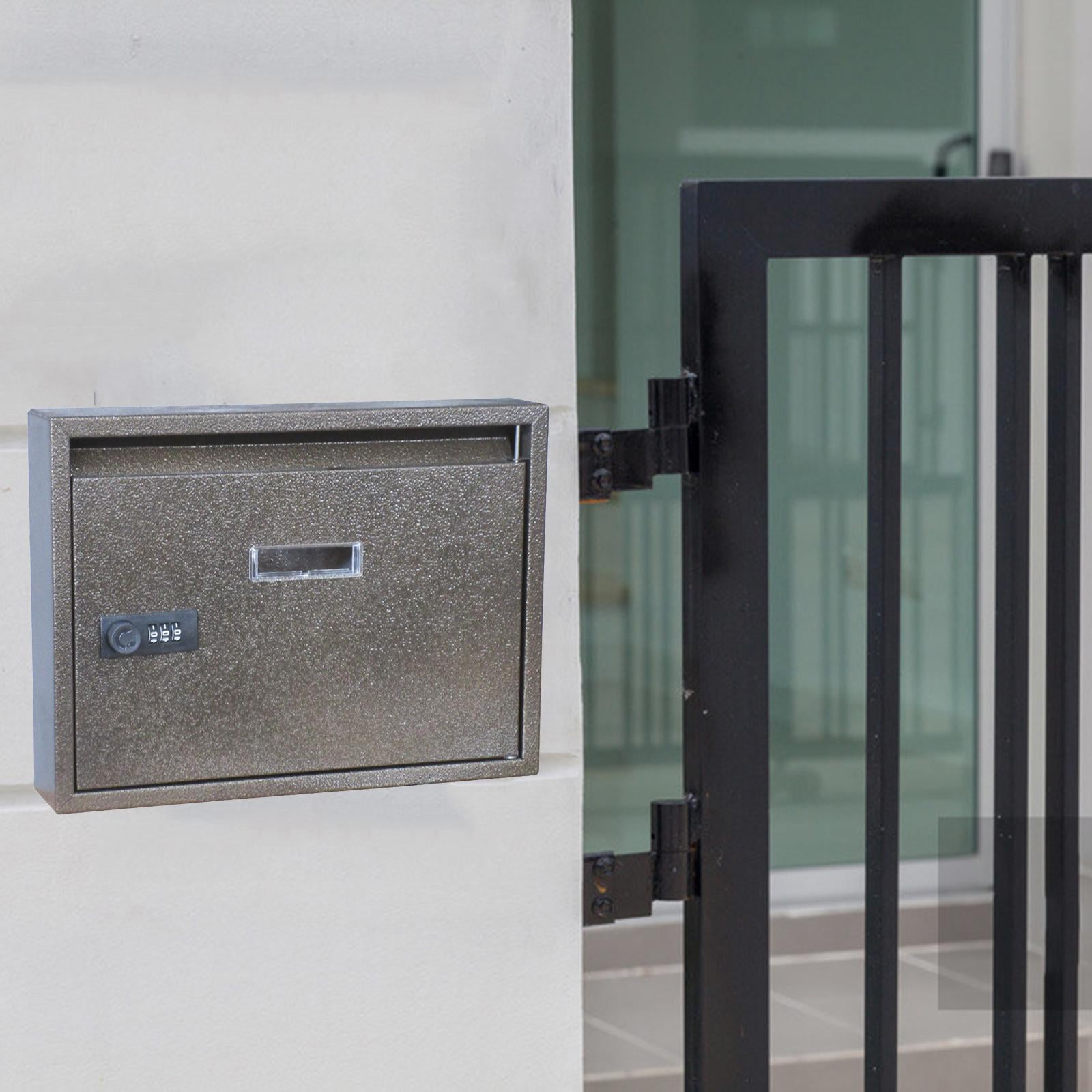 Heavy Duty Wall Mount Mailboxes - Decorative Iron Letter Box - Lockable ...