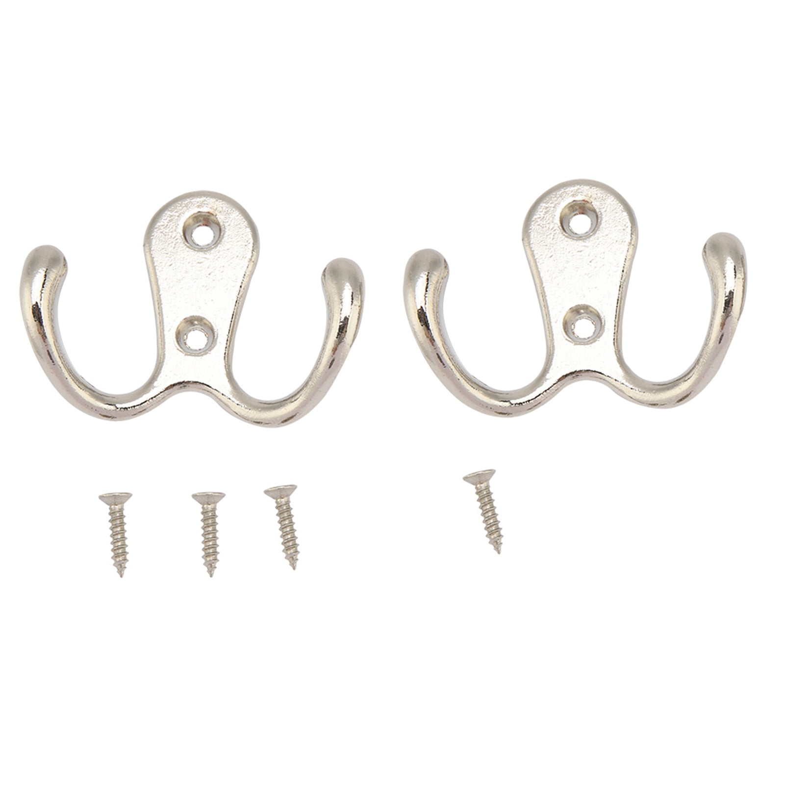 Heavy Duty Wall Mounted Hooks, Zinc Alloy Double Prong Robe Hook for ...