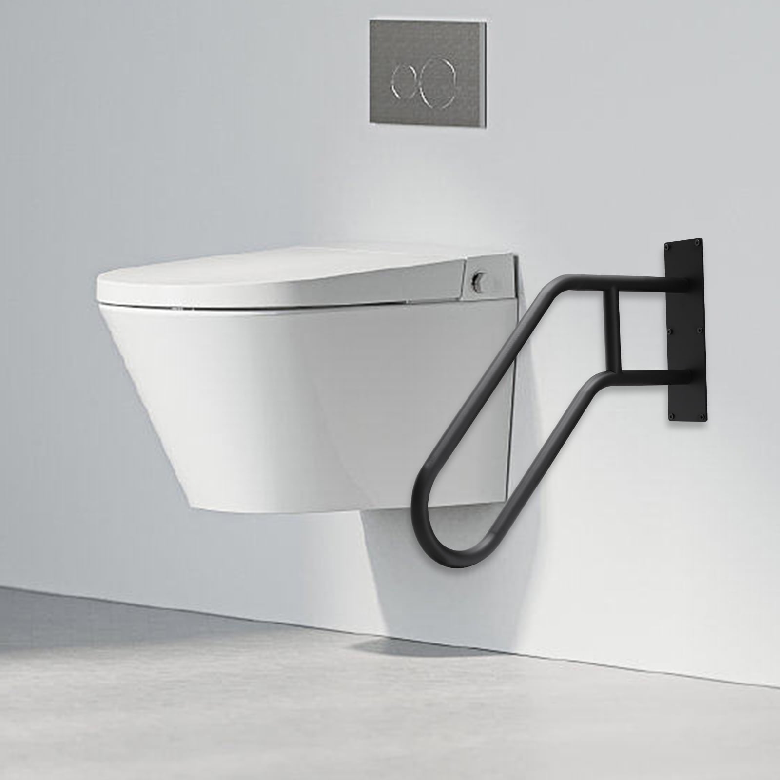 Heavy-Duty Wall-Mounted U-Shaped Handrail with Powder-Coated Rust ...