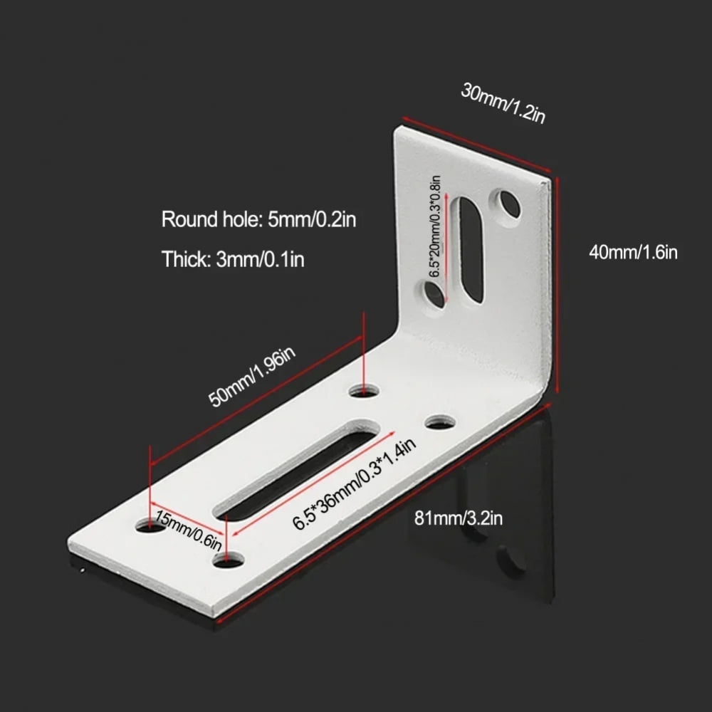Heavy Duty Wall Mounting Bracket Metal L Shape Bracket Adjustable Wall ...