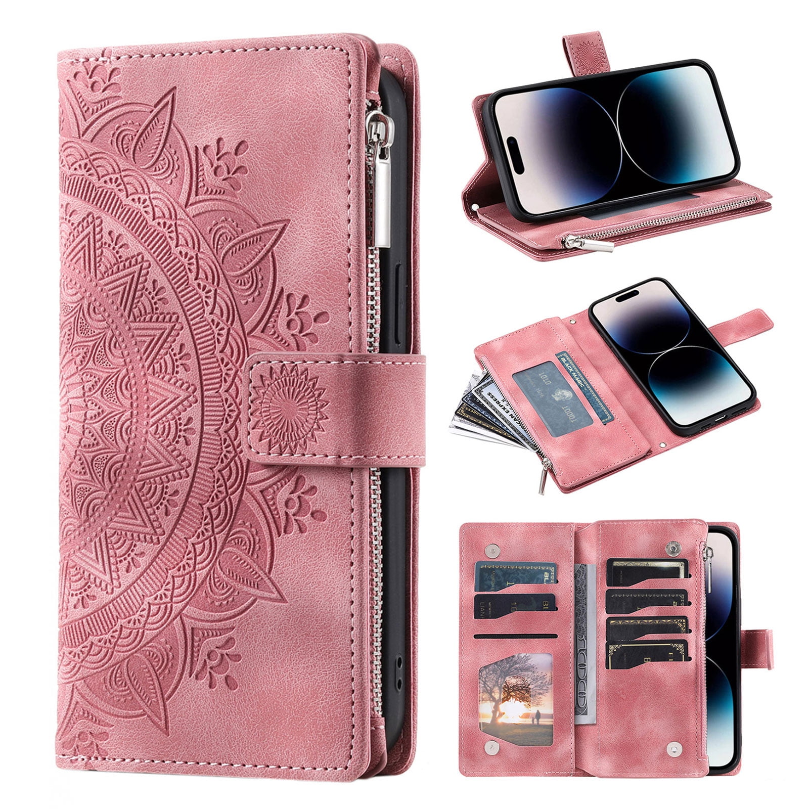 Heavy Duty Wallet Case for iPhone 16e, PU Leather Cards Holder ...