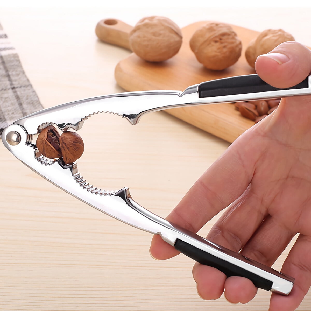 Heavy Duty Walnut Tool- Stainless Steel Lobster Crackers, Black Seafood ...