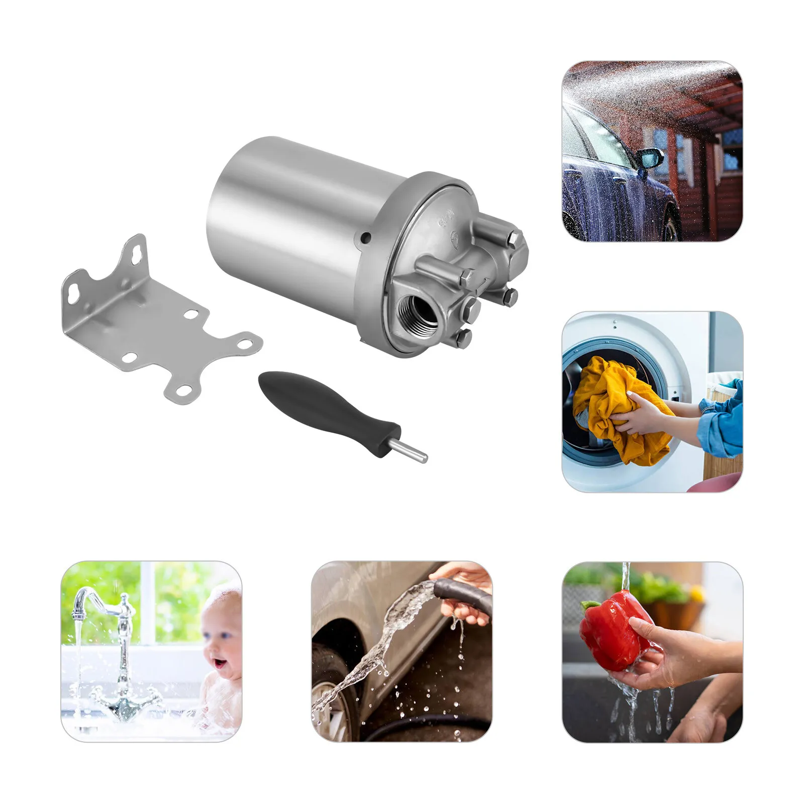 Heavy Duty Water Filter Shell Housing Whole House Water Purification 3/ ...