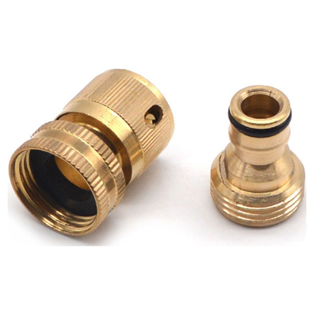 Heavy Duty Water Hose Quick Connect Fittings Brass 3/4 Inch Garden ...
