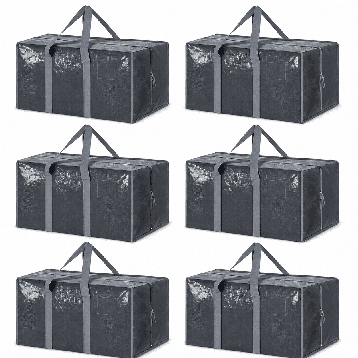 Heavy Duty Water Resistant Moving Bags with Backpack Straps, Zippers ...