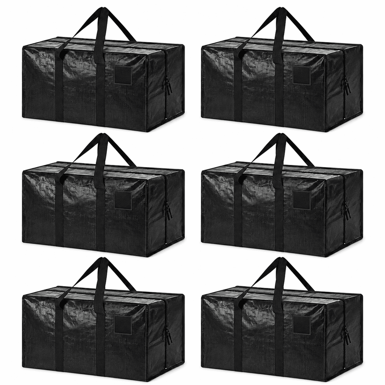 Heavy Duty Water Resistant Moving Bags with Backpack Straps, Zippers ...