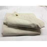 Heavy Duty 12' x 14' White Canvas Tarp - Water/Mildew Resistant, Triple ...