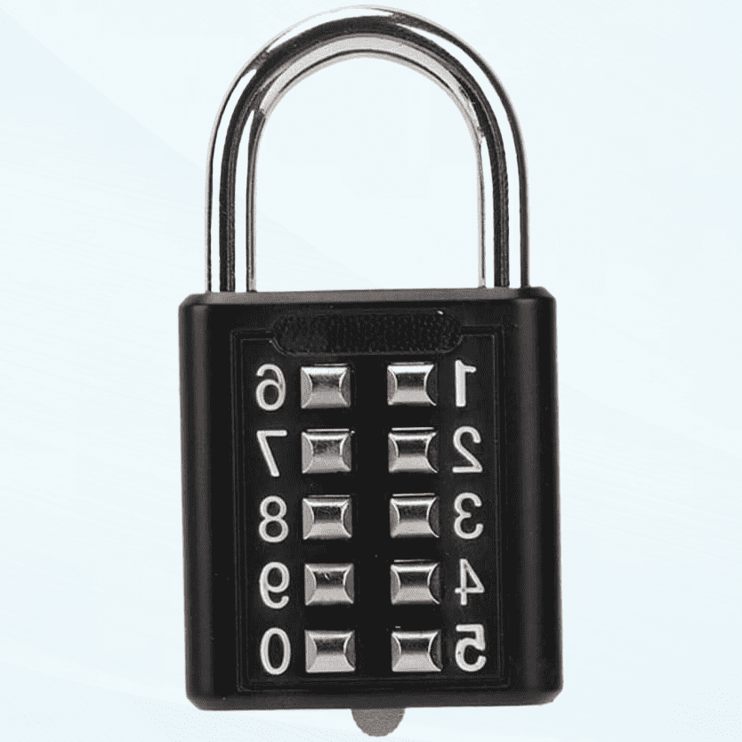 Heavy Duty Waterproof Combo Padlock - Keyless & Weatherproof - 10 Digit ...