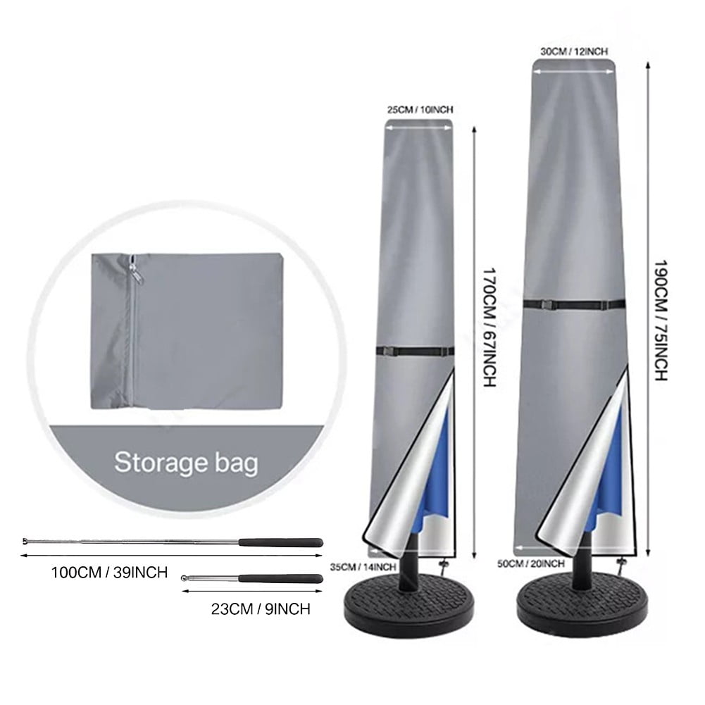 Heavy Duty Waterproof Patio Umbrella Cover: UV & Wind Resistant ...