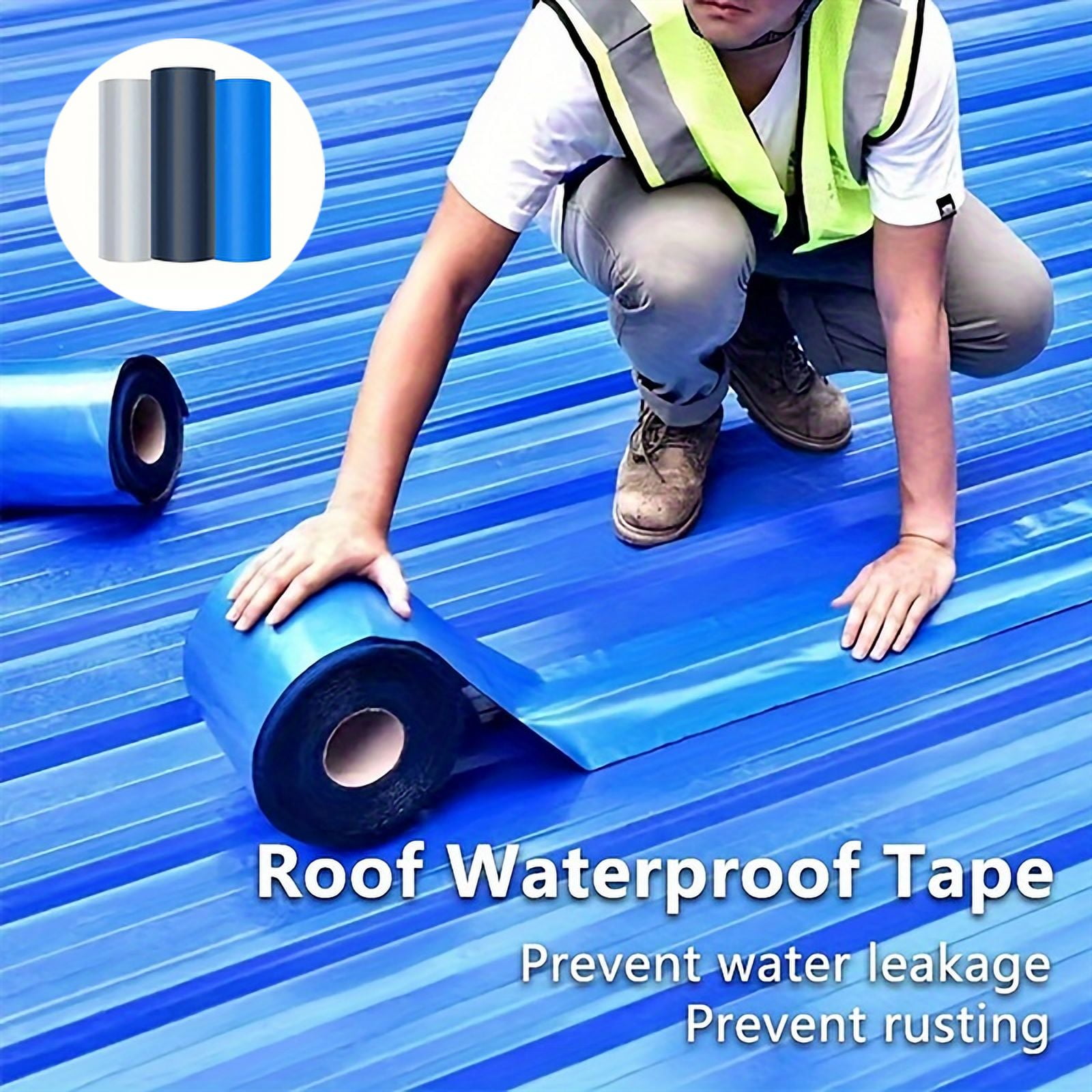 Heavy-Duty Waterproof Roof Tape - Seals Metal Surfaces, Roofs, and Iron ...