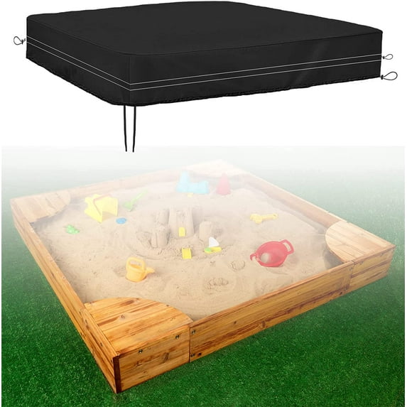 Heavy-Duty Waterproof Sandbox Cover – Square Outdoor Sand Box Cover for ...