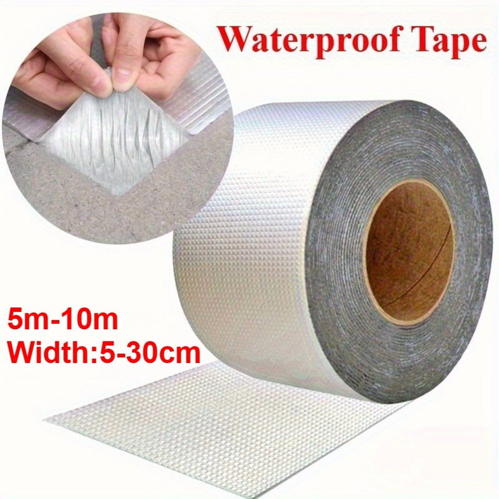 Heavy Duty Waterproof Tape High Temp Aluminum Foil Butyl Tape for Roof/Pool/Wall Repair, Self ...