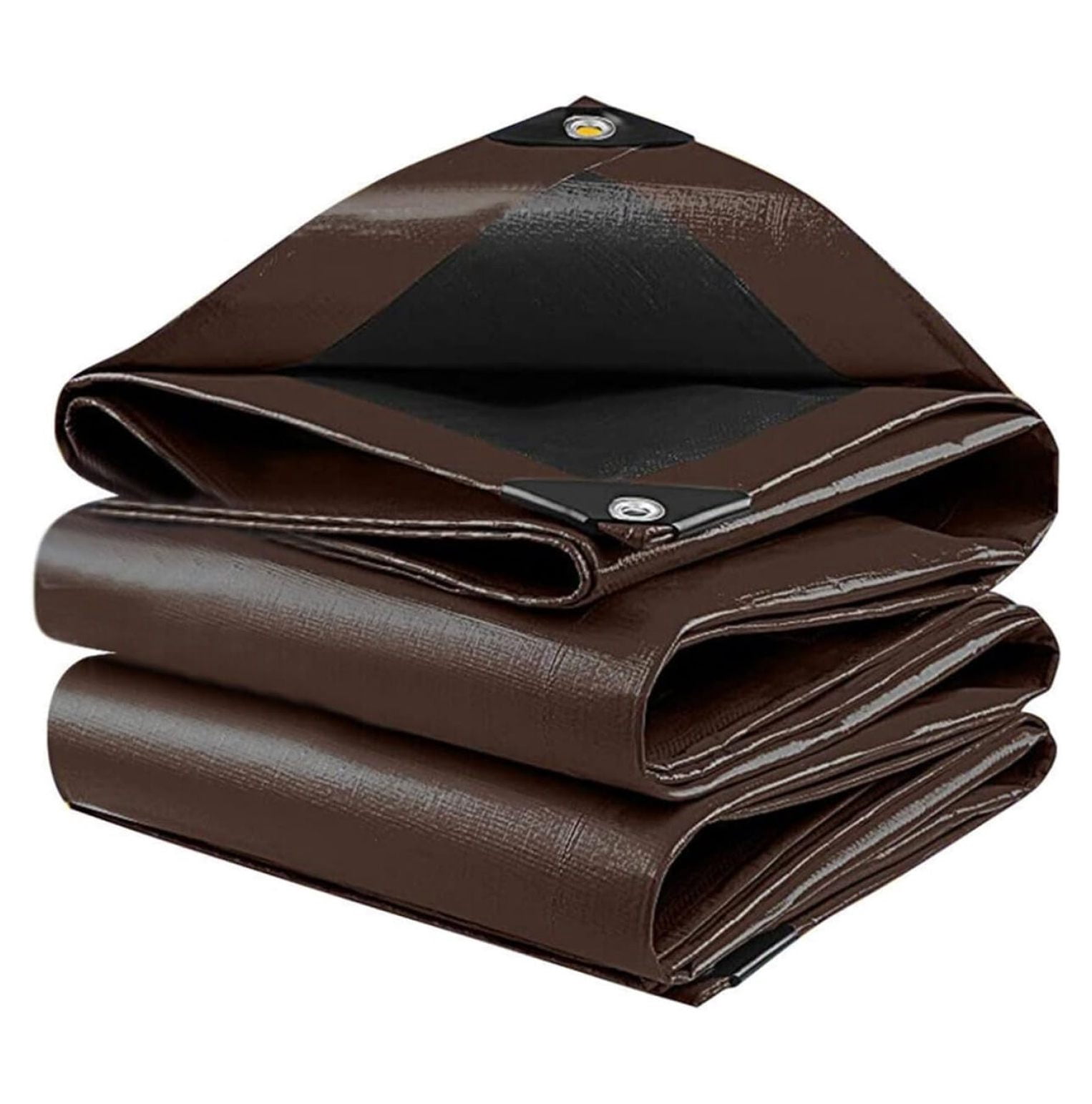 Heavy Duty Waterproof Tarp 18 Mil Brown UV Resistant Rip and Tear Proof ...