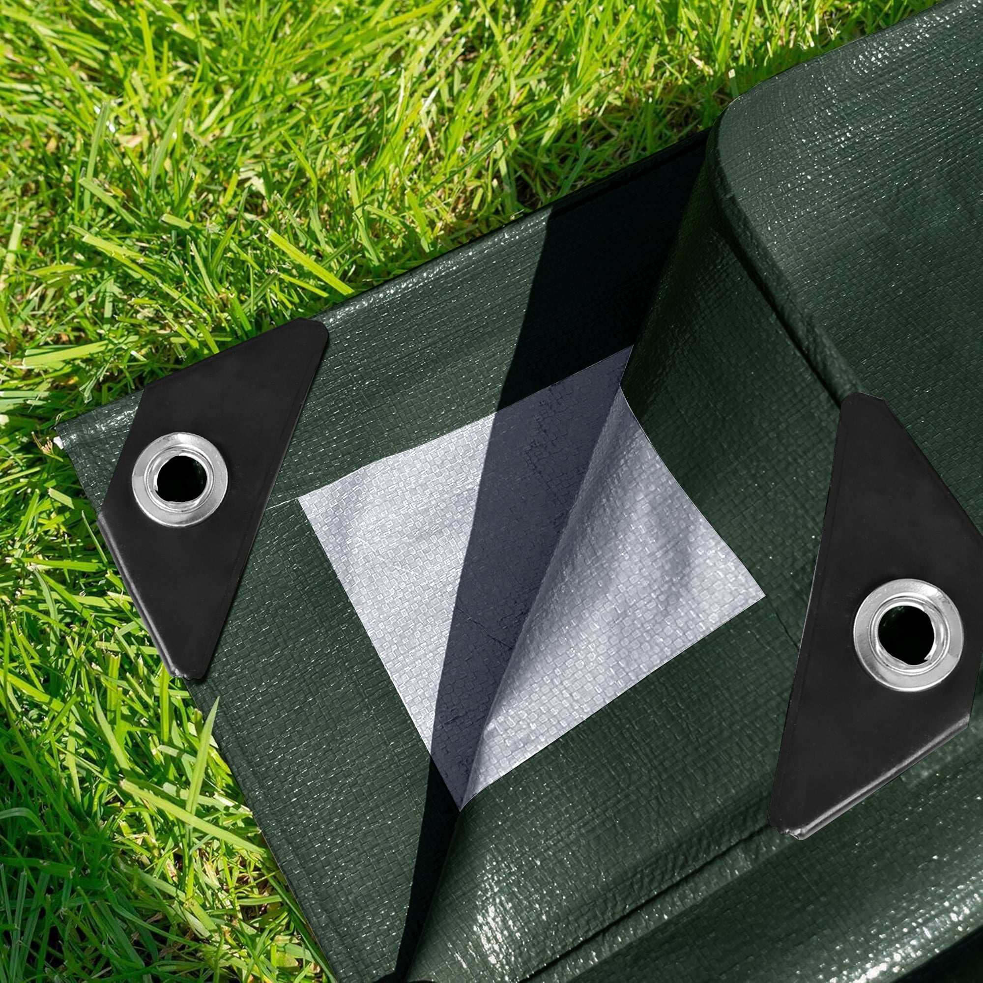 Heavy Duty Waterproof Tarp Tarpaulin 6.6' x 10' Canopy Tent Poly Tarp ...