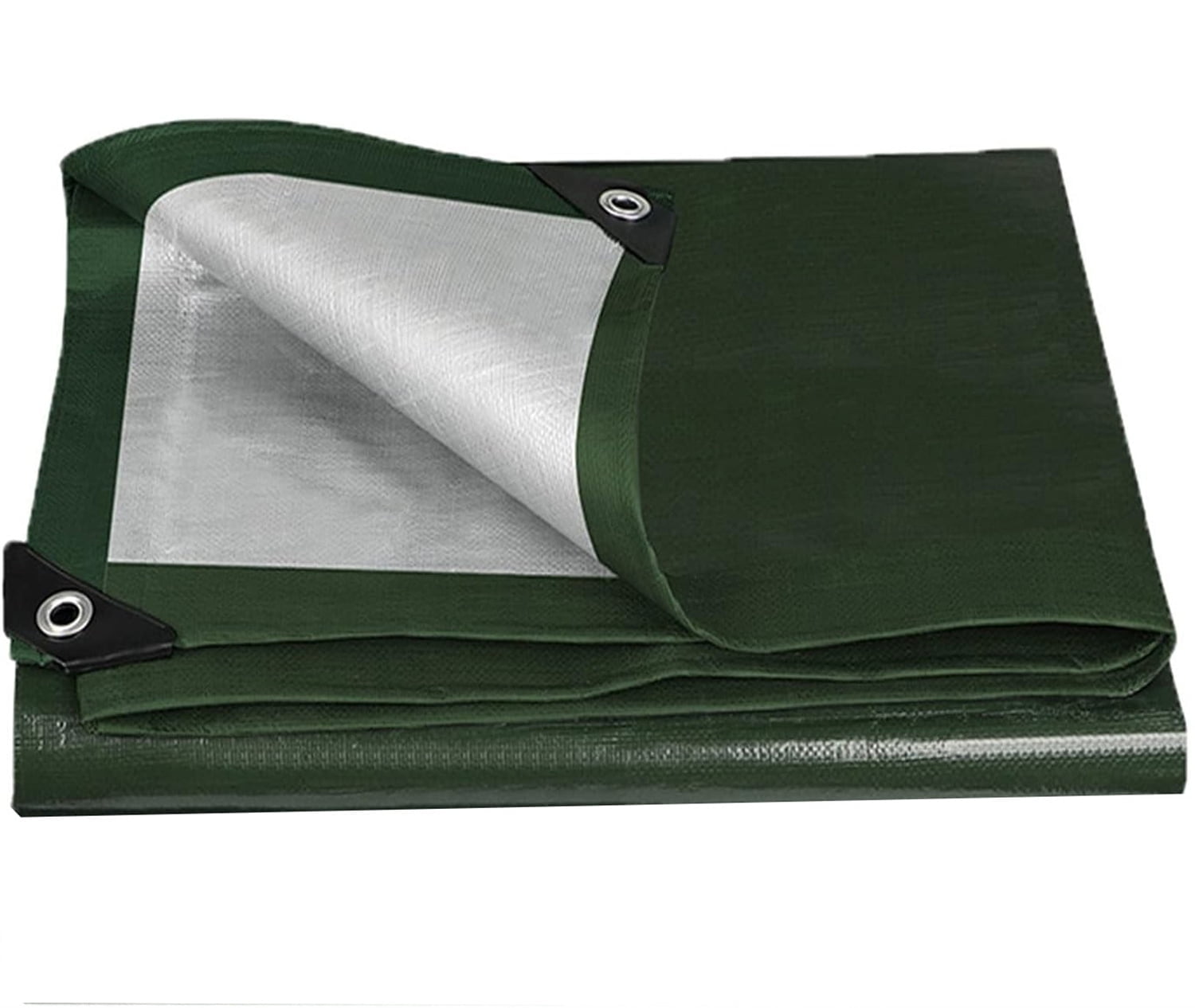 Heavy Duty Waterproof Tarps,PE Silver Green Tarp, Dustproof, Anti-UV ...