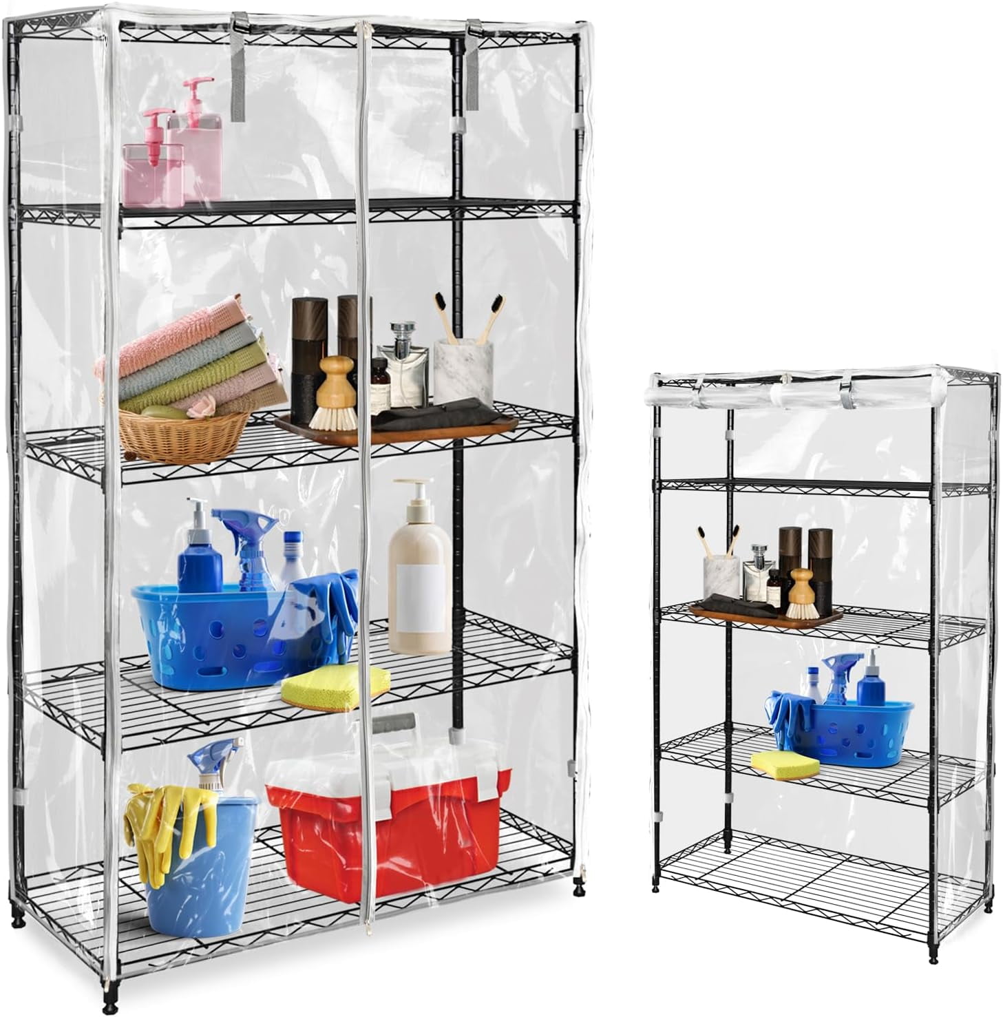 Heavy-Duty Waterproof Wire Shelf Cover, Garage Storage Shelving ...