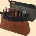 Heavy-Duty Waxed Canvas Tool Pouches, Zippered Tool Organizer Pouches ...
