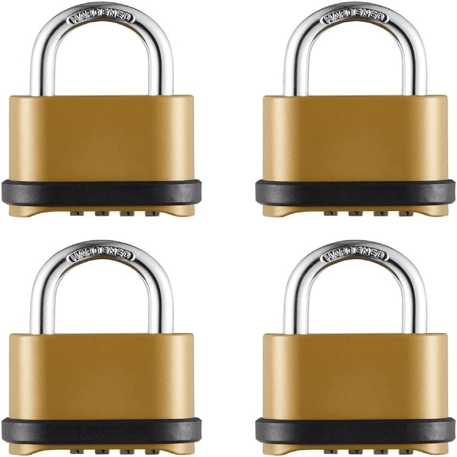 Heavy Duty Weatherproof Combination Lock, 4-Pack Outdoor Combo Lock ...