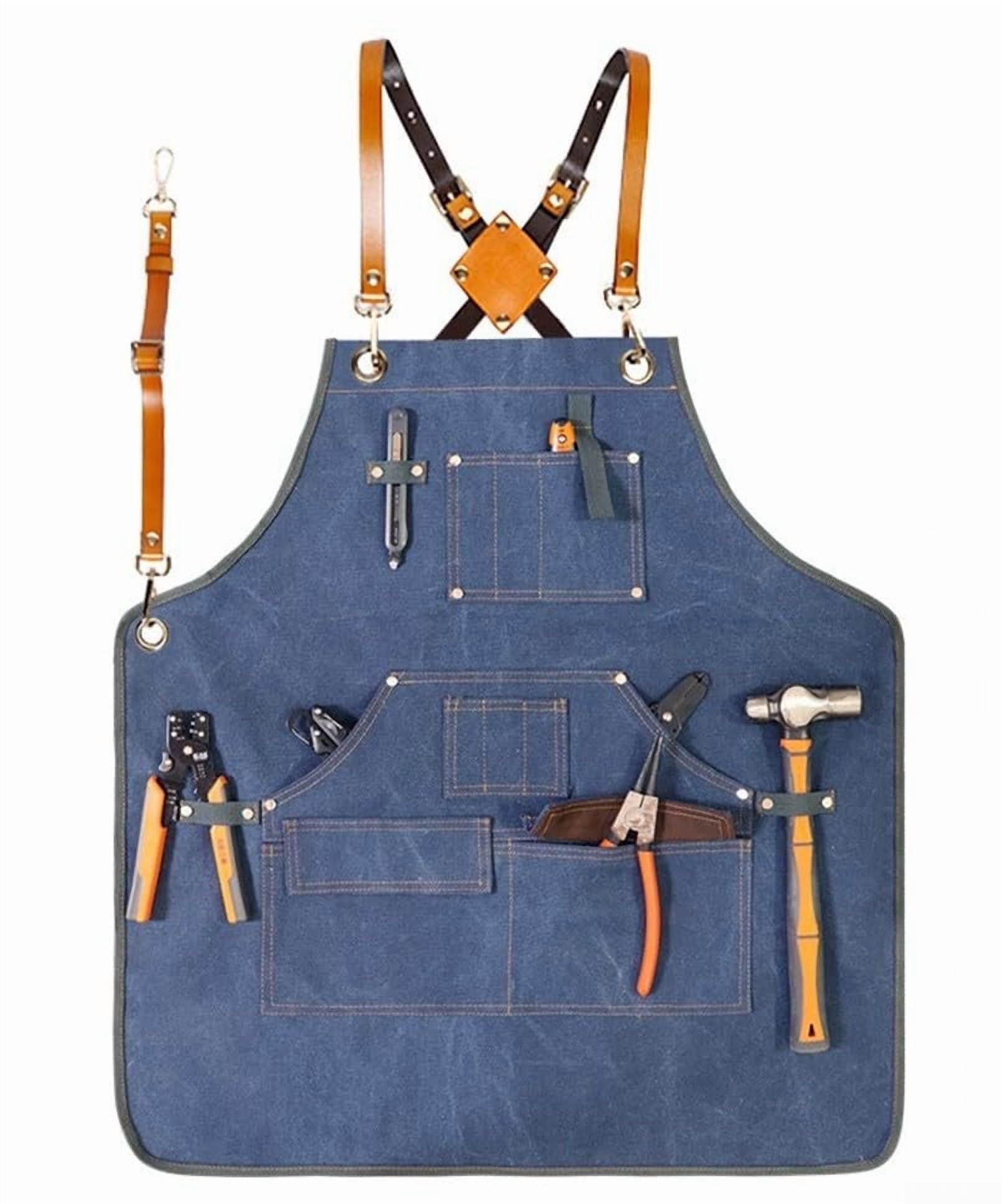 Heavy Duty Welding Apron, Waterproof Waxed Canvas, Heat and Flame ...