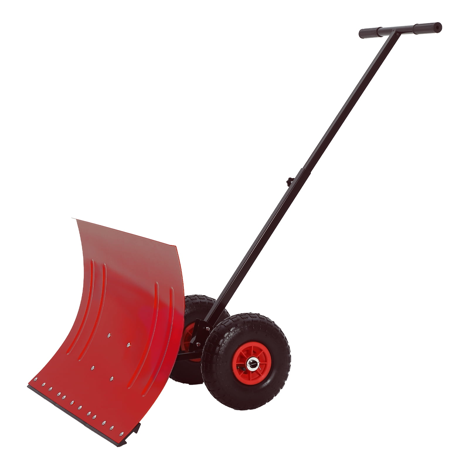 Heavy Duty Wheeled Snow Shovel for Driveway & Sidewalk – 29x20" Metal ...