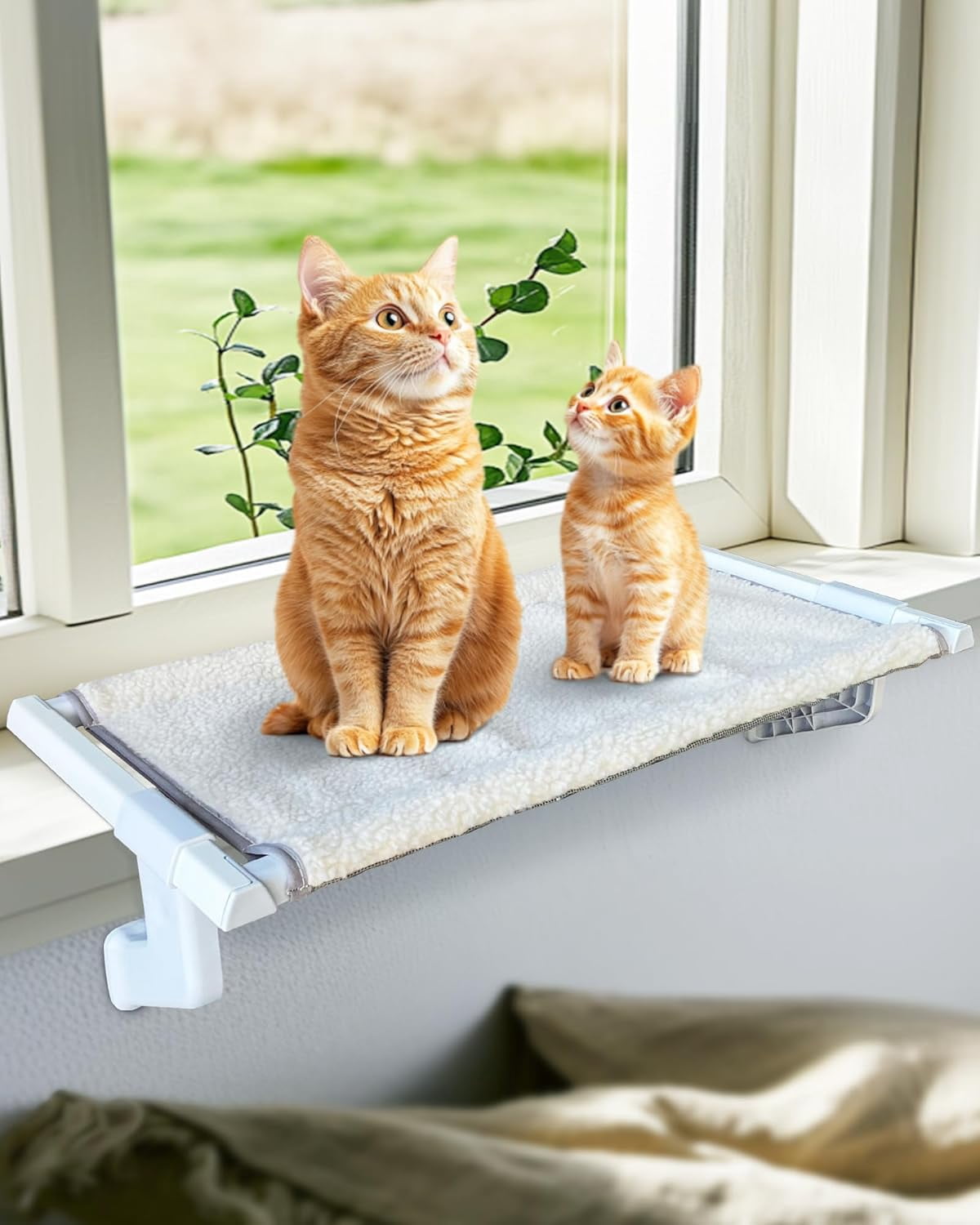 Heavy-Duty Window Sill Perch – All-Metal Frame Supports up to 120 lbs ...