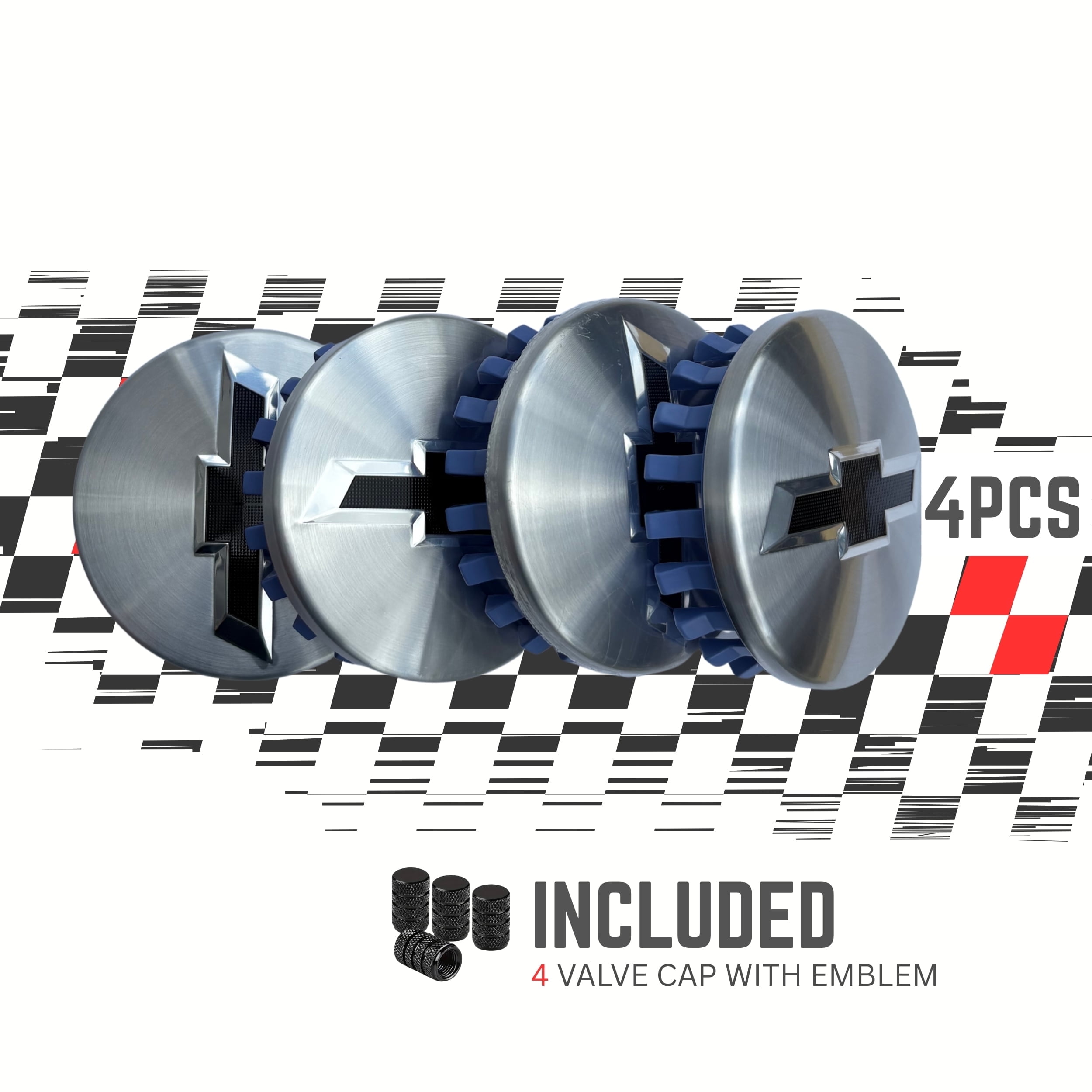(Set of 4) for Chevrolet 3.25 inches=83mm Wheel Hub Center Cap ...