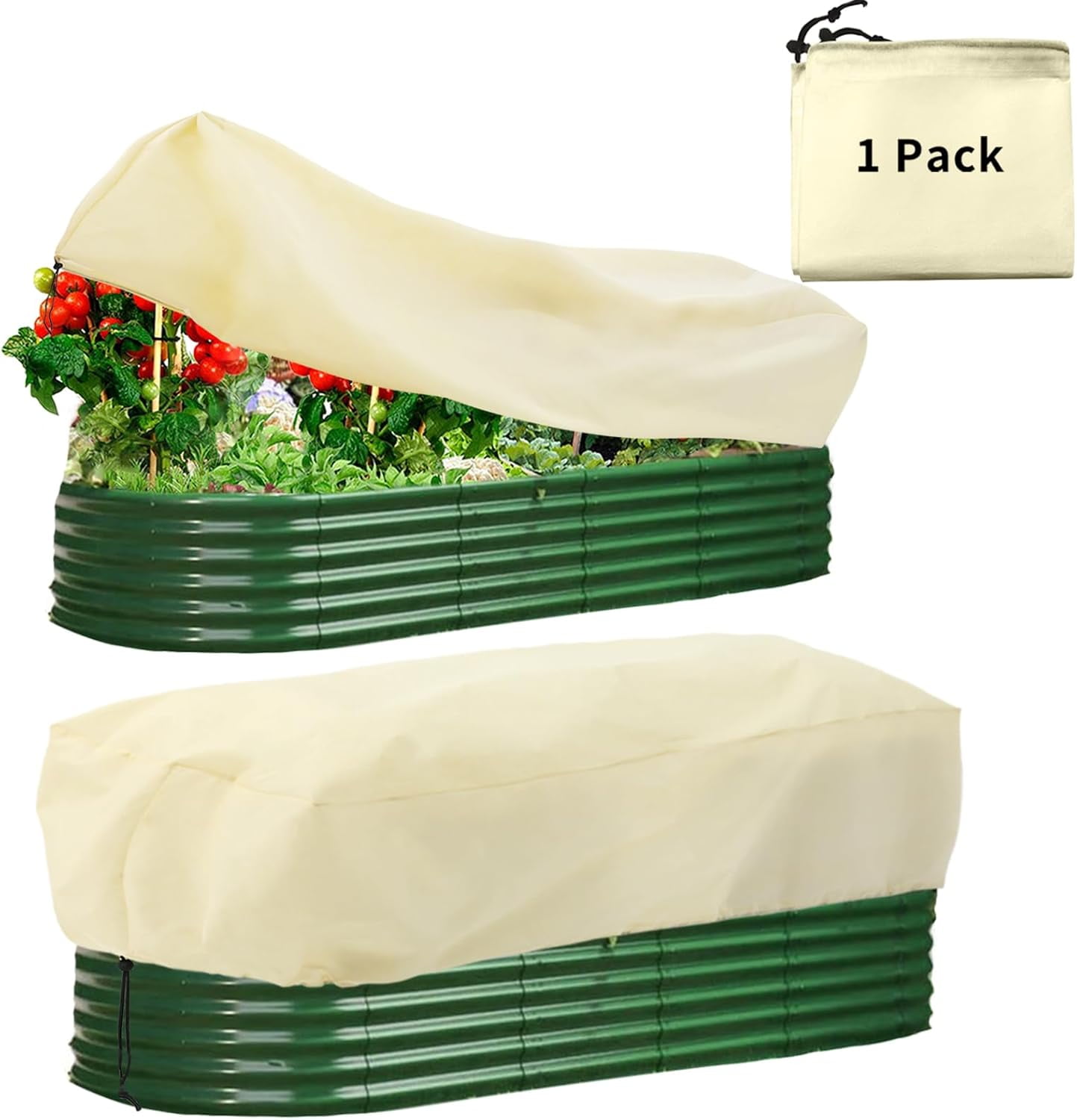 Heavy-Duty Winter Plant Covers, 2Pcs 300D Fabric Freeze Protection with ...