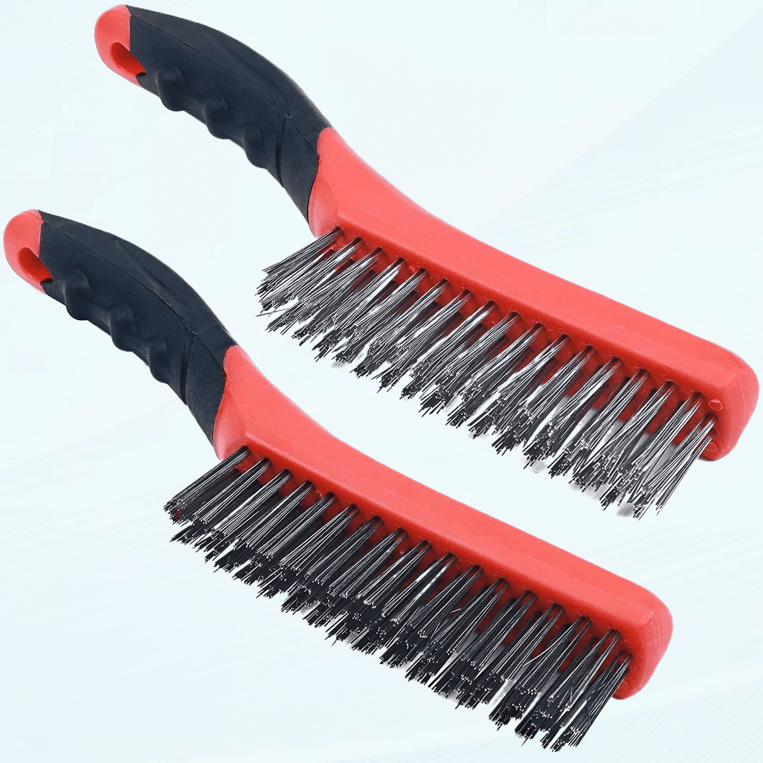 Heavy Duty Wire Brush Set 2pcs by , Carbon Steel and Stainless Steel ...