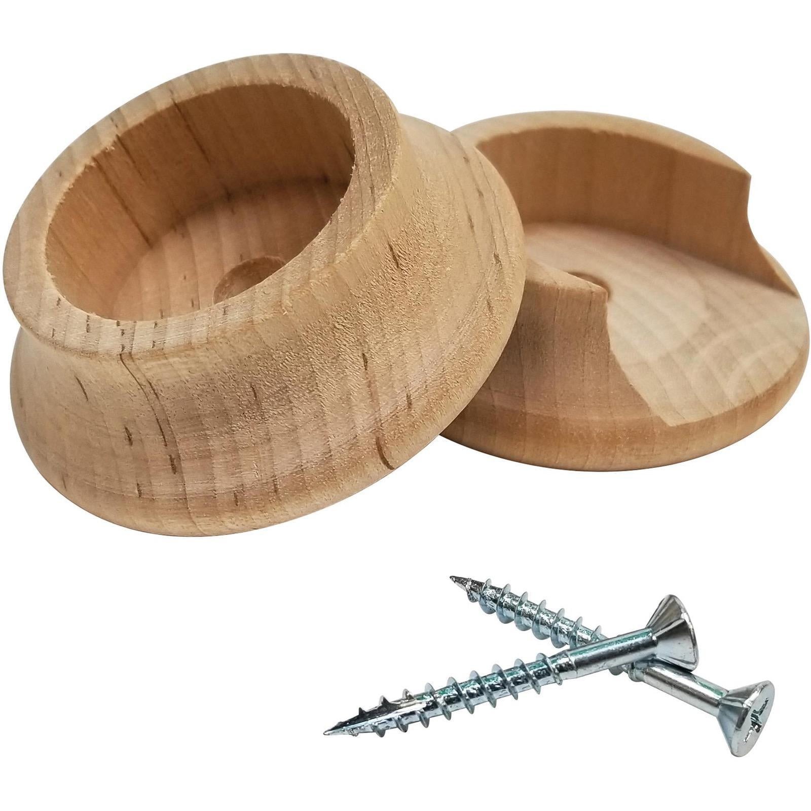 Heavy-Duty Wooden Pole Socket, Fits Poles up to 1 3/8" Diameter, Birch ...
