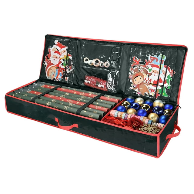 Heavy Duty Wrapping Paper Organizer Storage Bag,Christmas Storage ...