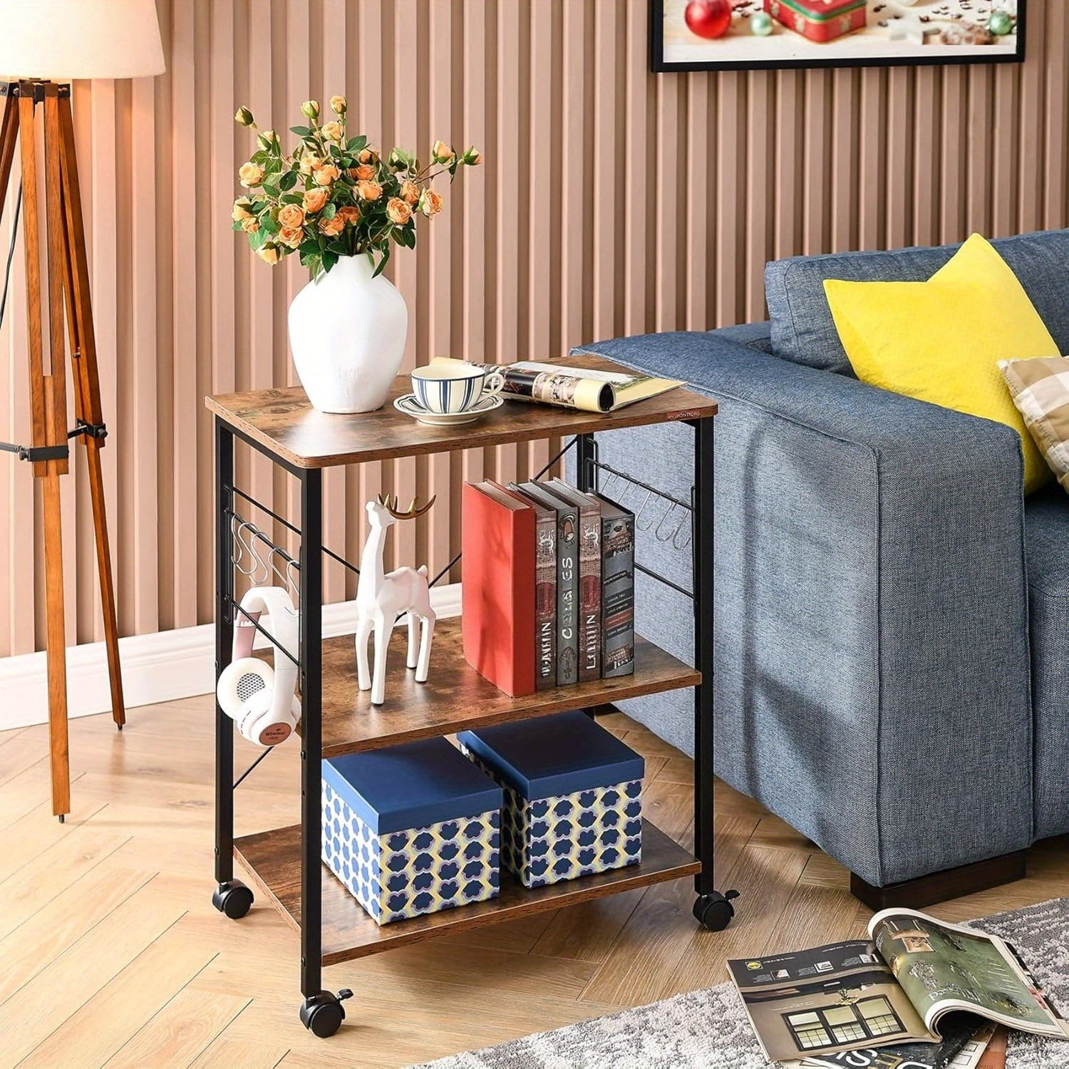 Heavy-Duty X-Frame Utility Cart with Lockable Wheels - Extra Long ...