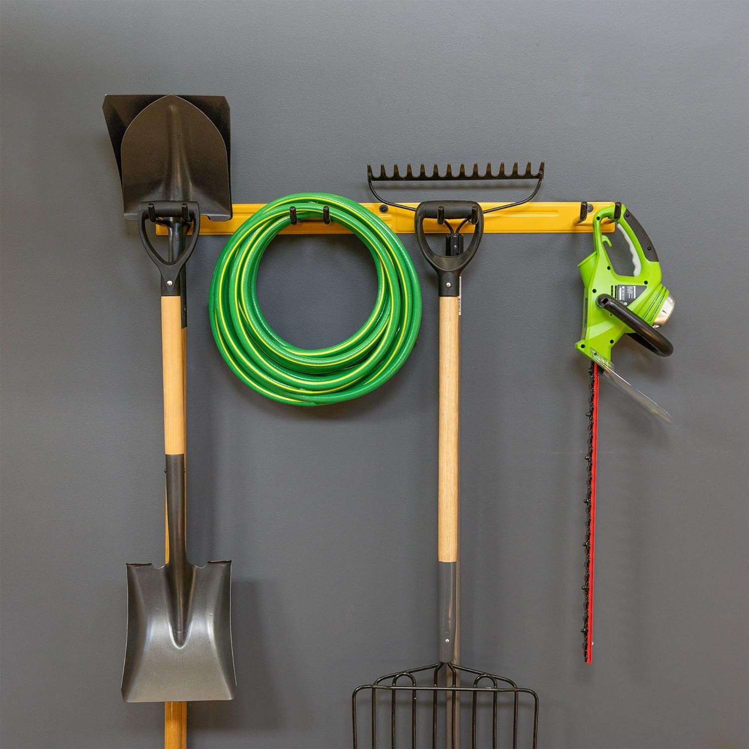 Heavy-Duty Yard Tool Organizer, Garage Organization, Rubber-Coated ...